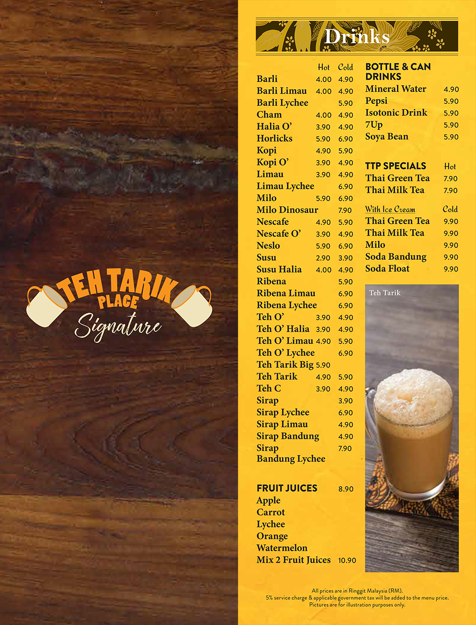 Teh Tarik Place Signature @ Regalia Residence Menu - Teh Tarik Place