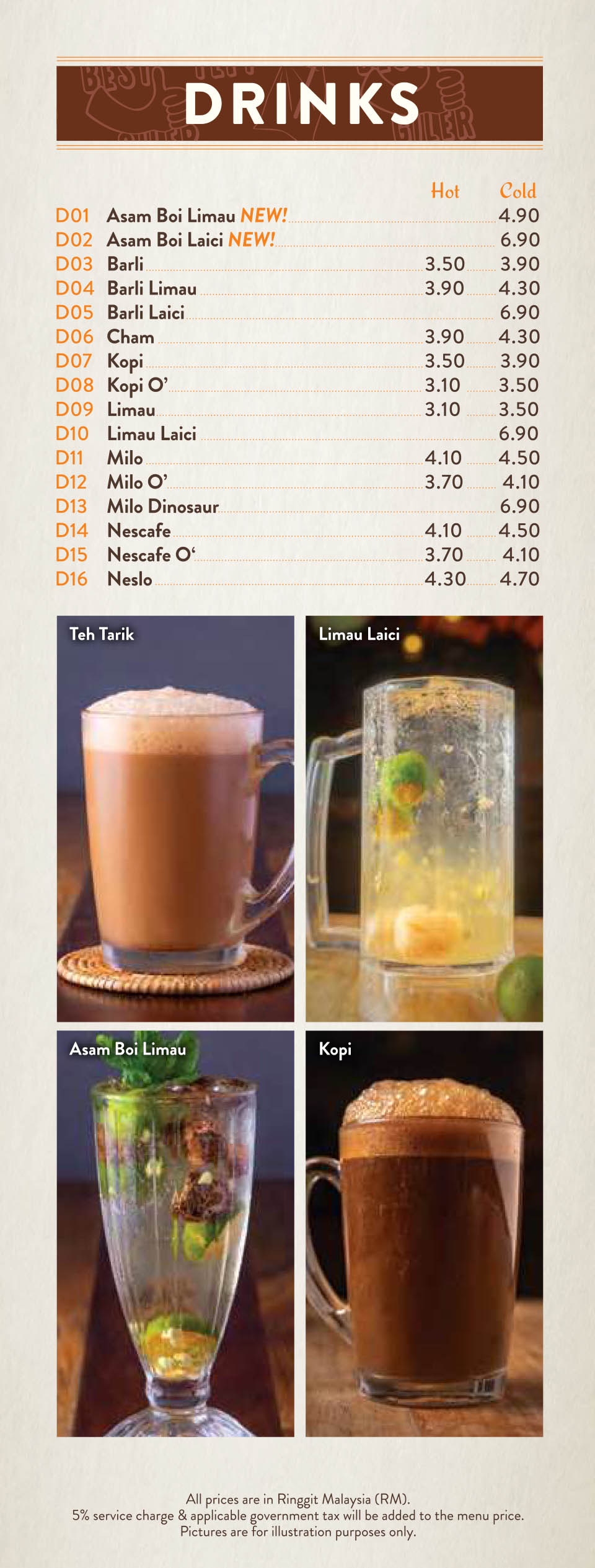 Our Menu – Teh Tarik Place