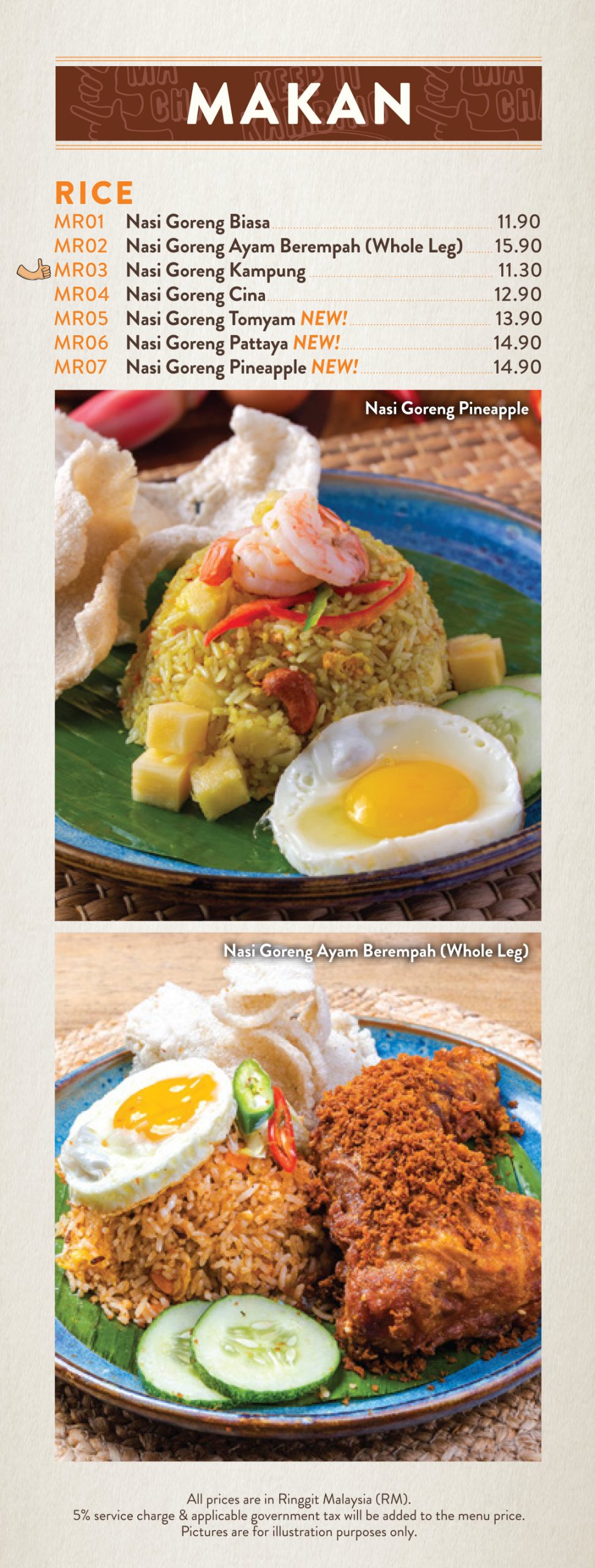 Our Menu - Teh Tarik Place