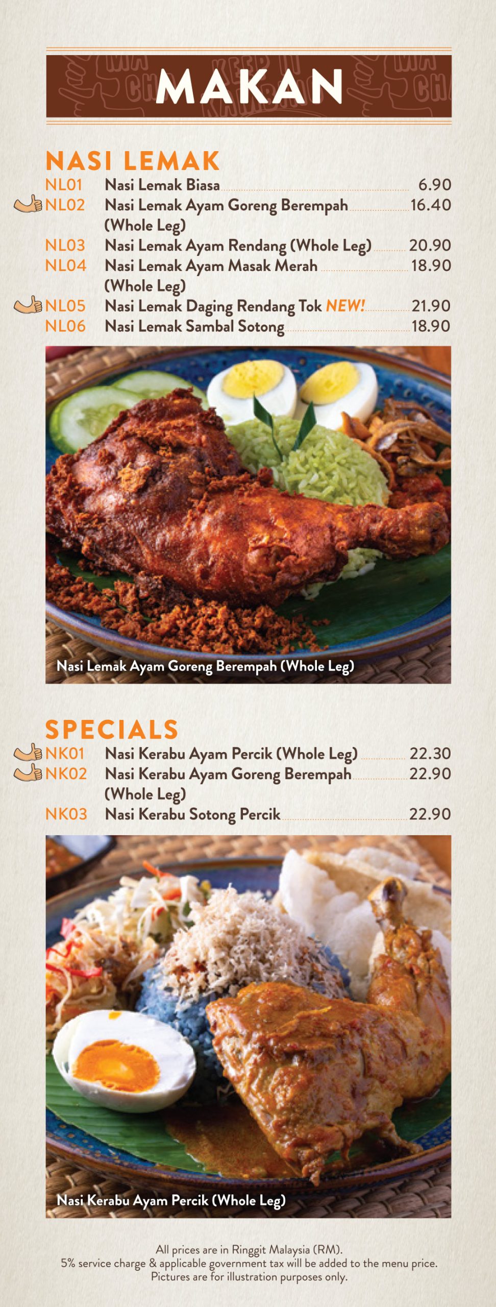 Our Menu - Teh Tarik Place