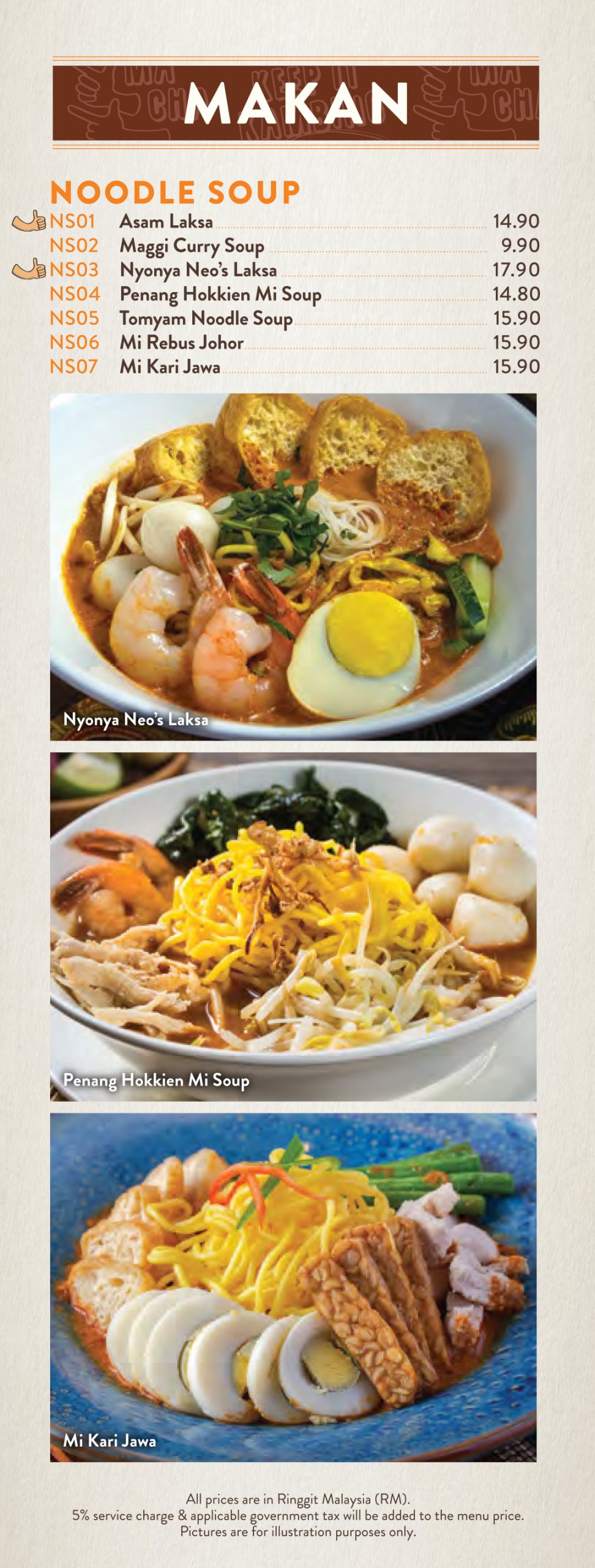 Our Menu - Teh Tarik Place