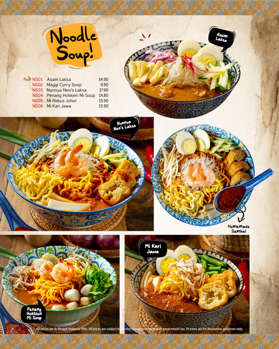 Our Menu - Teh Tarik Place